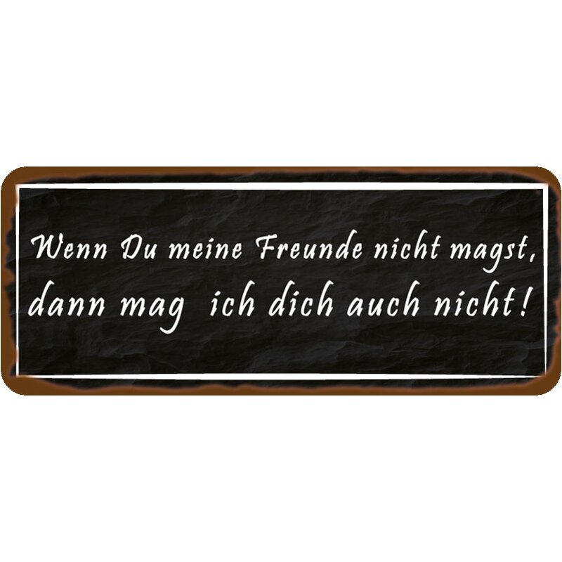 Schild Spruch "wenn du Freunde nicht magst, mag ich dich nicht" 27 x