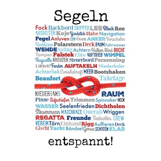 Schild Spruch "Segeln entspannt" 20 x 30 cm, 10,49