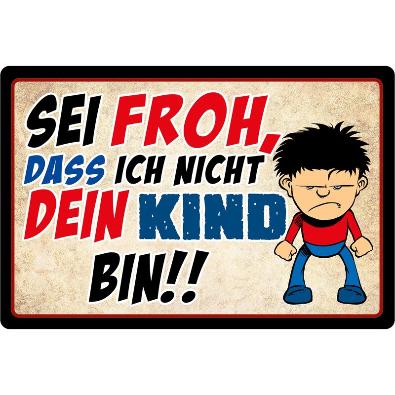Schild Spruch "Hüte dich vor Sturm und Wind Bayern" 30 x 20 cm Blechs