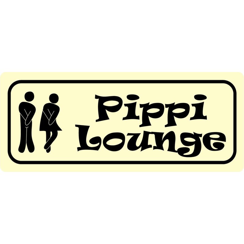 Hinweisschild "Pipi Lounge" 27 x 10 cm Blechschild, 9,99