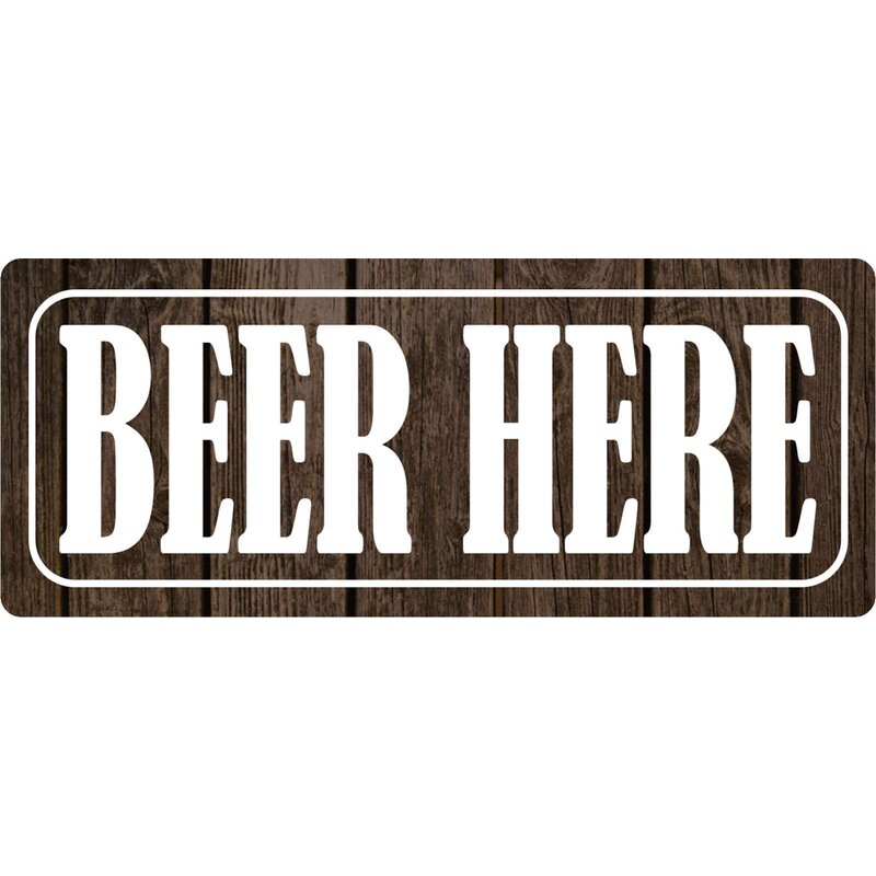 Schild Spruch "Beer here" 27 x 10 cm Blechschild, 9,49