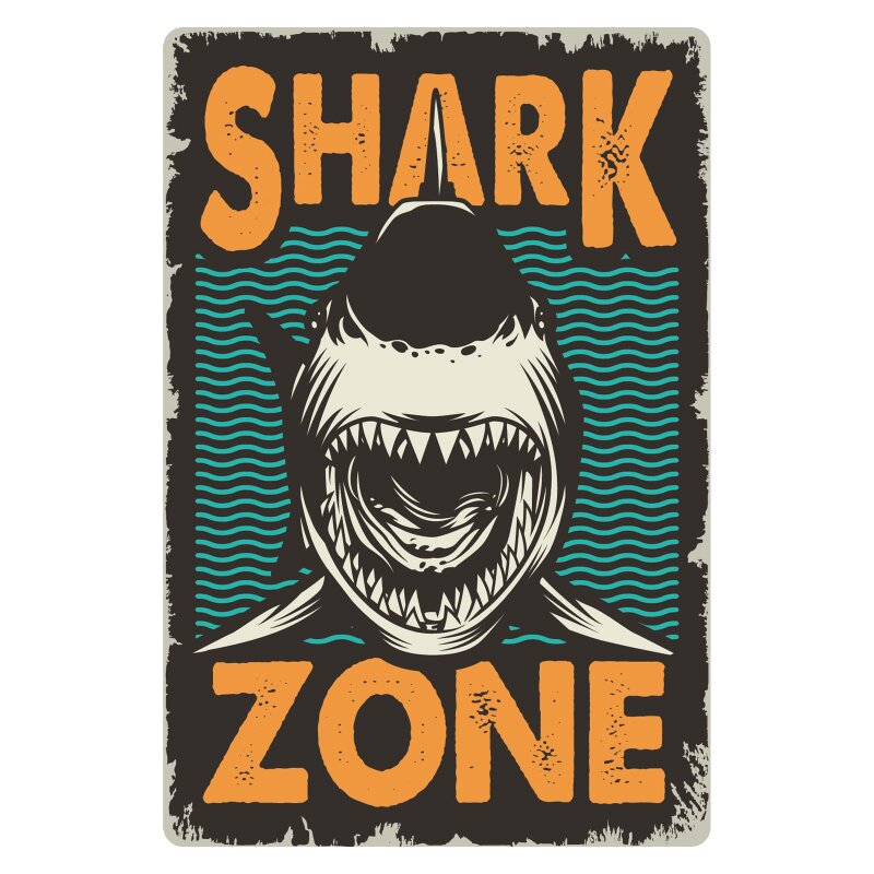 Schild Shark Zone, 11,49