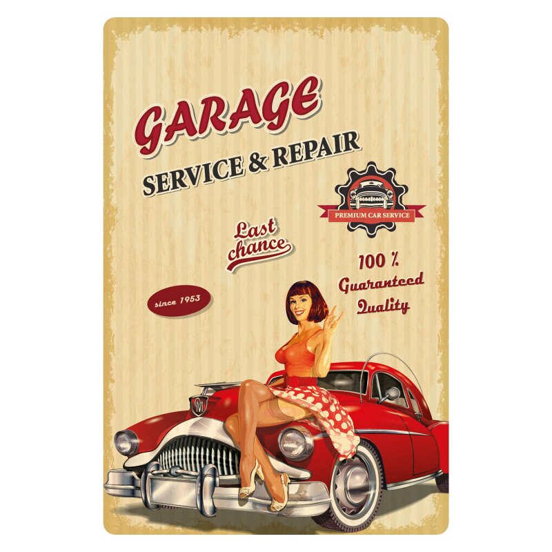 Schild Garage Service & Repair Last Chance, 12,99