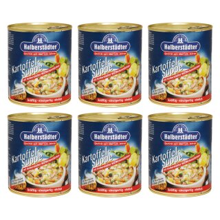 Halberstädter Kartoffelsuppe 6x 800 g | Dosensuppe, 17,99