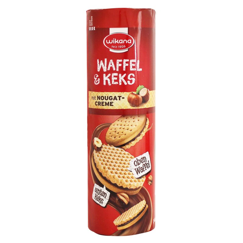 Wikana Waffel und Keks 12 x 240 g | mit Nougat, 24,99