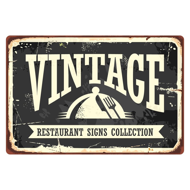 Schild Vintage Restaurant Signs Collection, 12,99