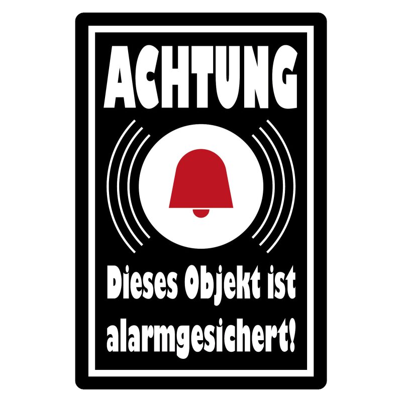 Schild Achtung Objekt alarmgesichert, 12,99