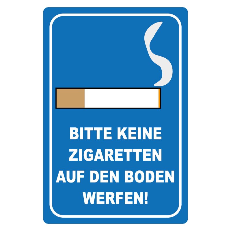 Schild Bitte keine Zigaretten, 14,49