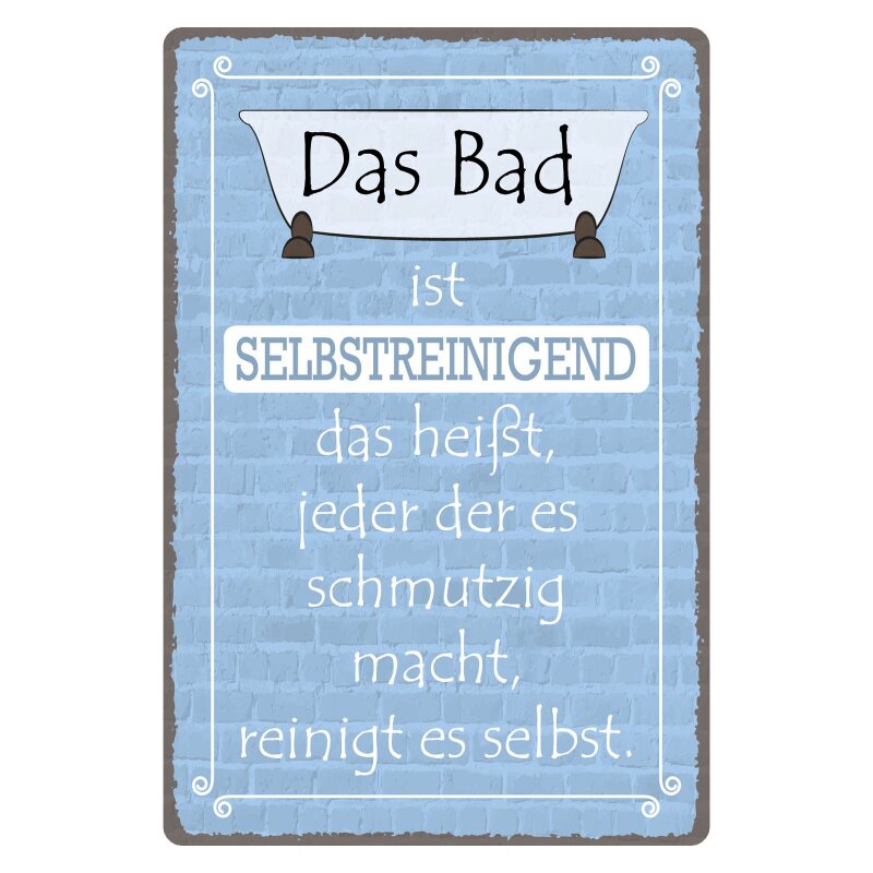 Schild Das Bad ist selbstreinigend, 14,49