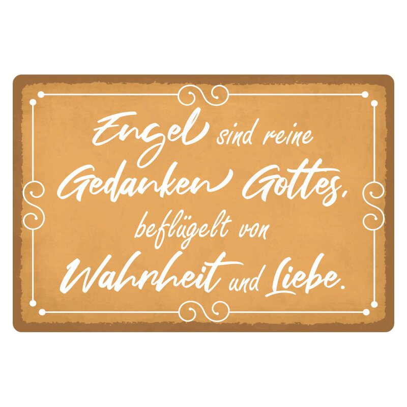 Schild Engel sind Gedanken Gottes, 11,49