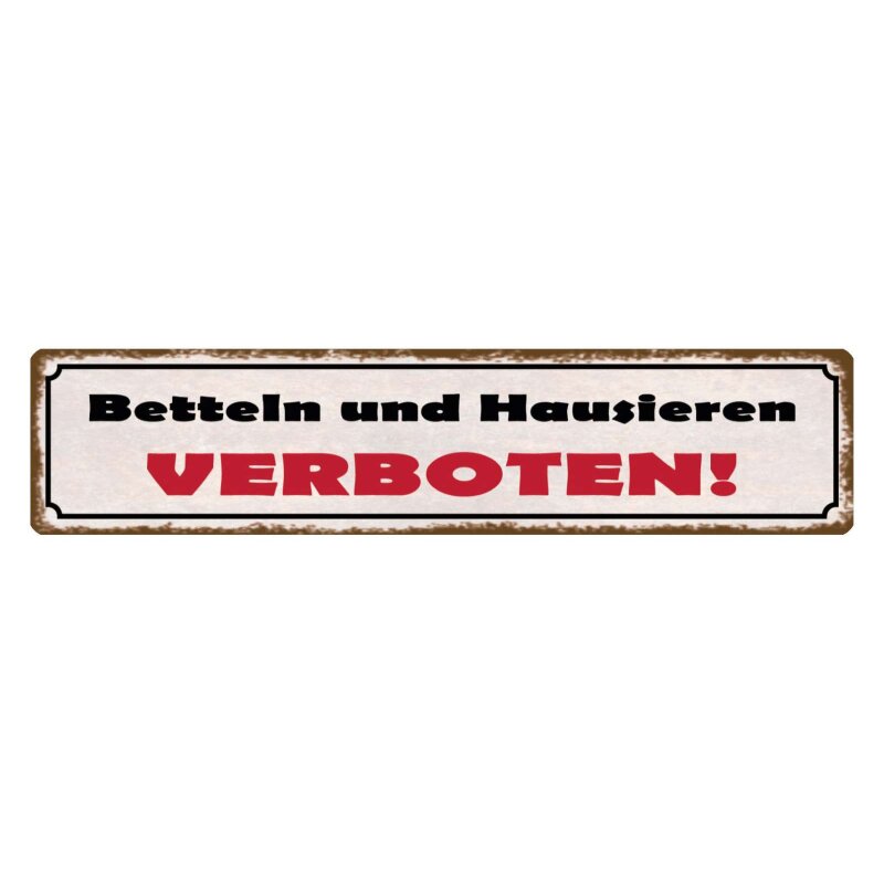 Betteln Und Hausieren Verboten