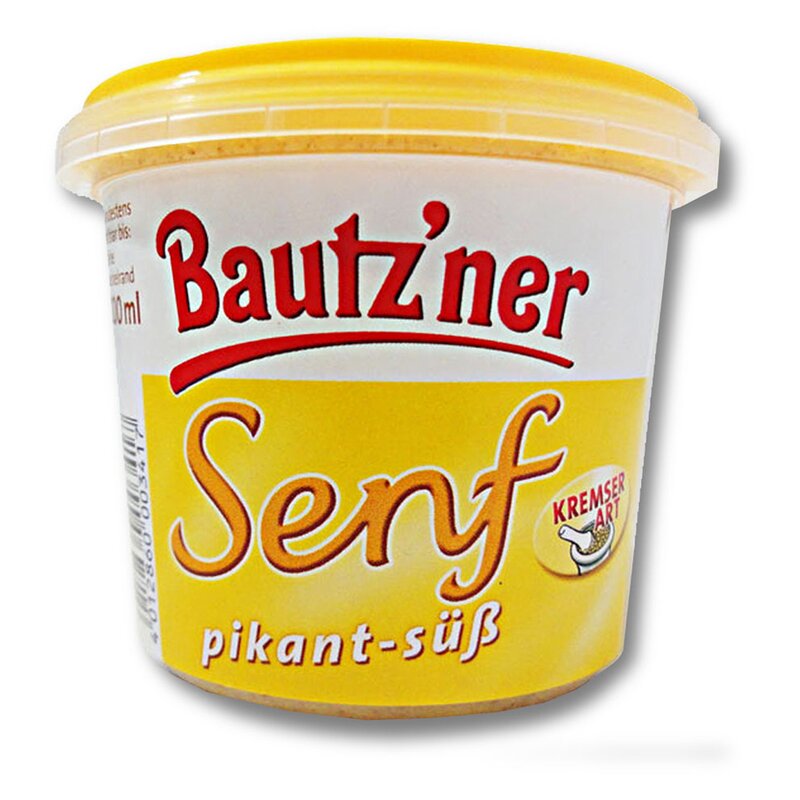 Bautzner Senf pikant-süß im Becher 3er Pack