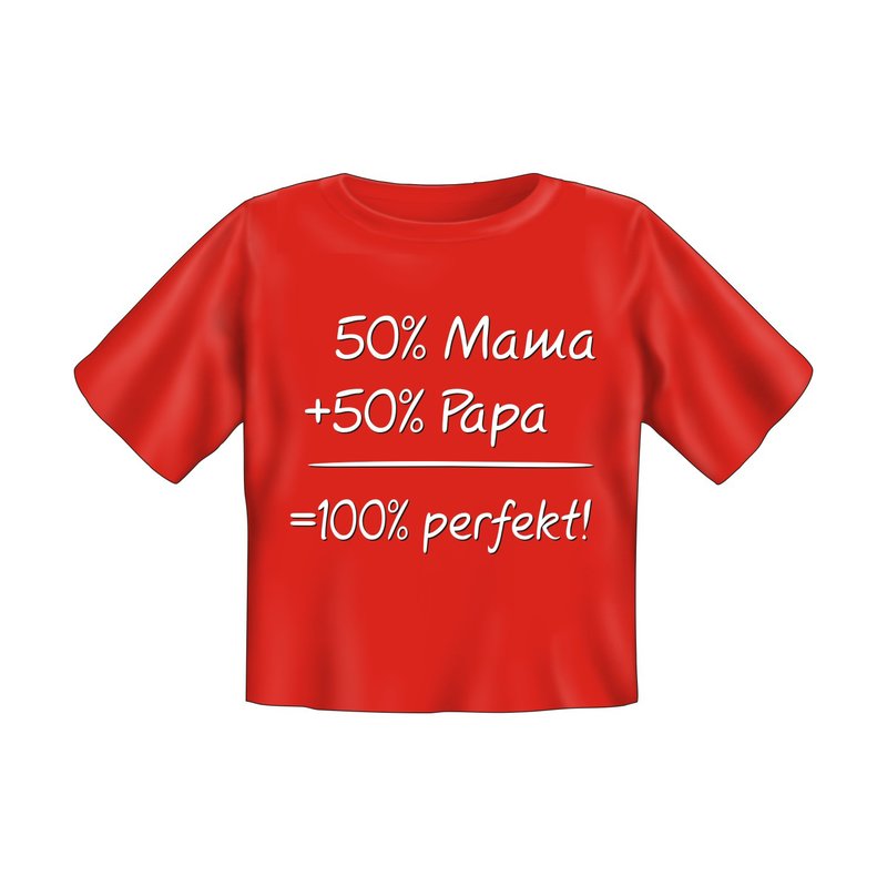Baby T-Shirt bedruckt - 50% Mama 50% Papa, 9,99