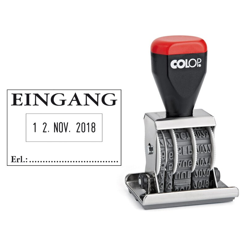 Colop Datumstempel mit Textplatte "EINGANG", 20,99