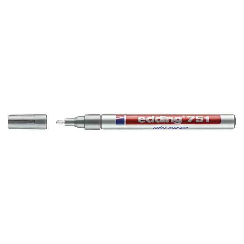 Edding 751 Glanzlack-Marker creative - 1 - 2 mm, silber, 5,99