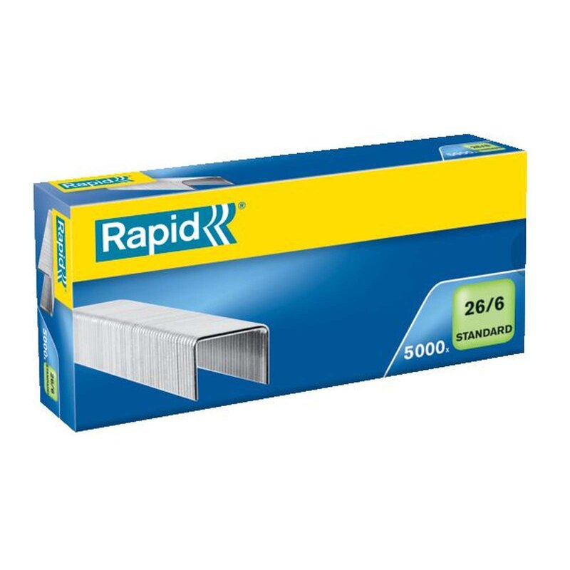 Rapid Heftklammern 26/6mm Standard, verzinkt, 5000 Stück, 3,99