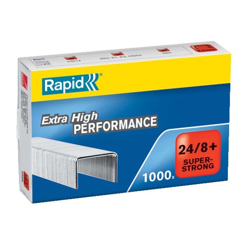 Rapid Heftklammern 24/8+mm Super Strong, verzinkt, 1000 Stück, 4,49
