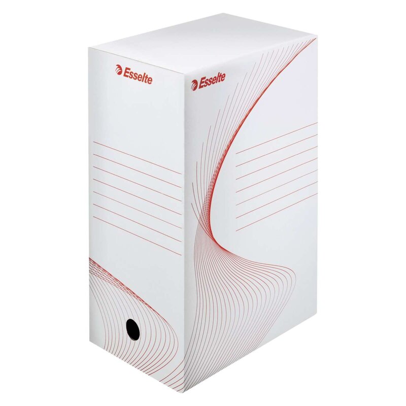 Esselte Ablagebox Top Archiv System, weiß/rot, 4,49
