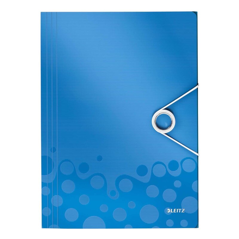 Leitz 4599 Eckspannermappe WOW - A4, PP, blau metallic, 5,99