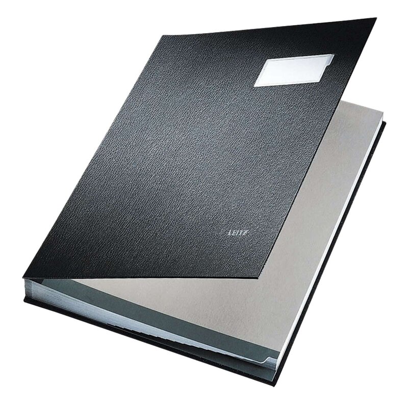 Leitz 5700 Unterschriftsmappe, 20 Fächer, Überzug PP, schwarz, 22,99