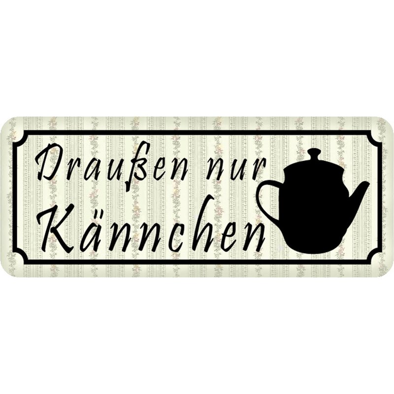 Schild Spruch "Achtung Rentnerin - gut gelaunt, topfit" 27 x 10 cm, 8
